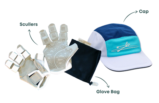 The Crew Stop - Rowing Gloves for Sculling, Rowing, Kayaking, and More